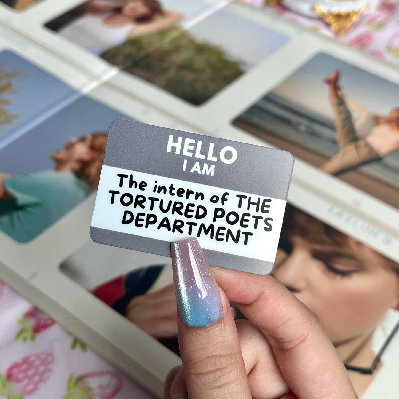 Taylor Swift TTPD Nametag Sticker | Celebrate Fan Community Gift for ...